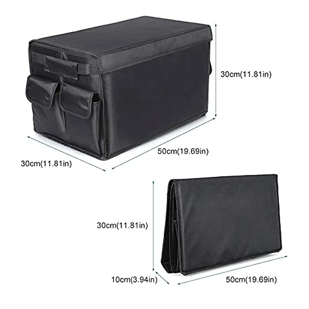 KOWMsnh Closet Mounted Storage Multi-Function Folding Storage Box with Non-Slip Bottom Storage Basket Sundries Bin Car Trunk Storages Organizer for Car Backup
