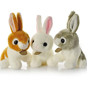 3 Pack Rabbit Plush Toy Bunny Stuffed Animal Toy Plush Animal Doll