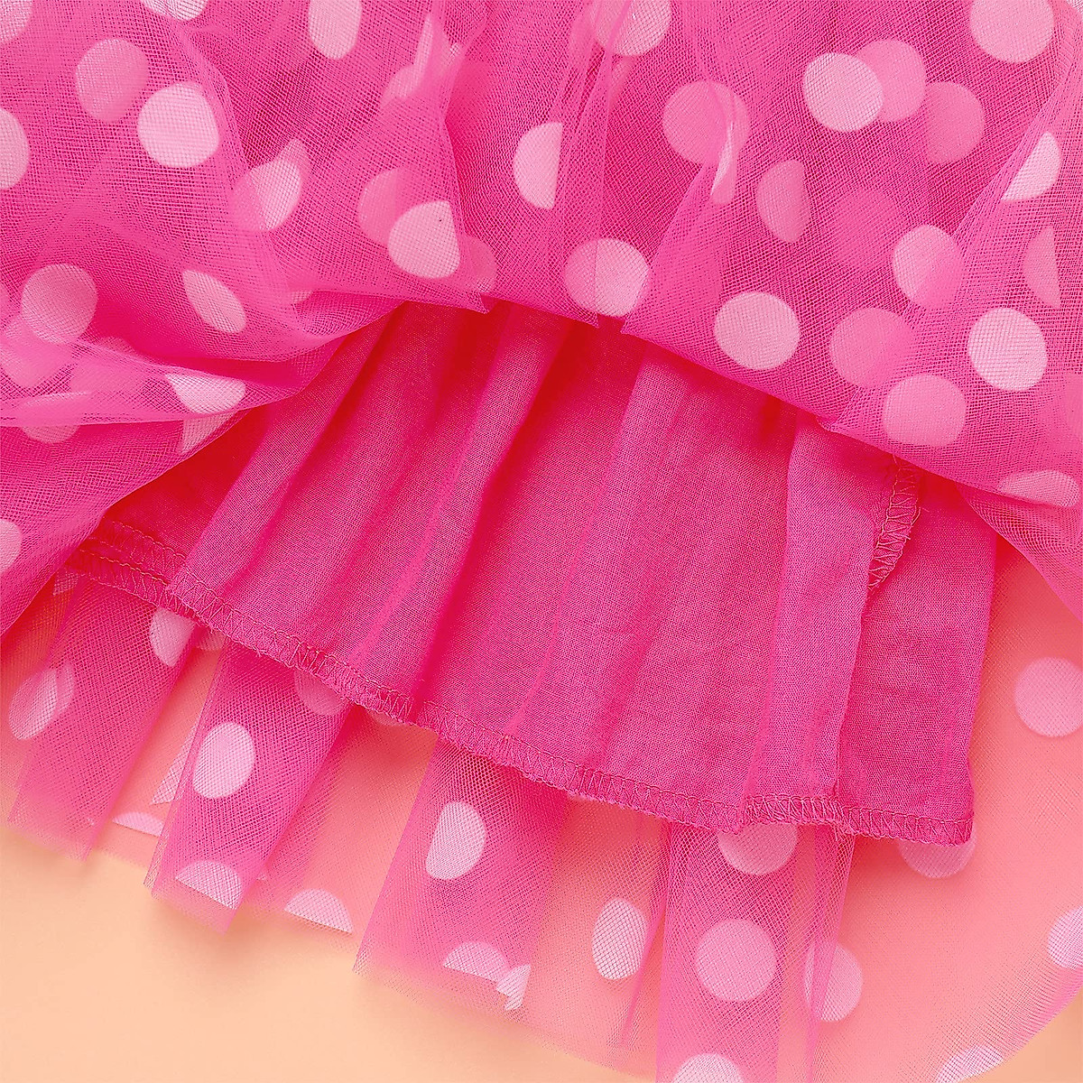 IMEKIS Mouse 2nd 3rd Birthday Outfit Baby Girls Dress Polka Dots Mini Tutu Headband Two Three Years Old Cake Smash Photo Shoot Toddler Mouse Themed Birthday Party Supplies Hot Pink Bowknot 2-3T