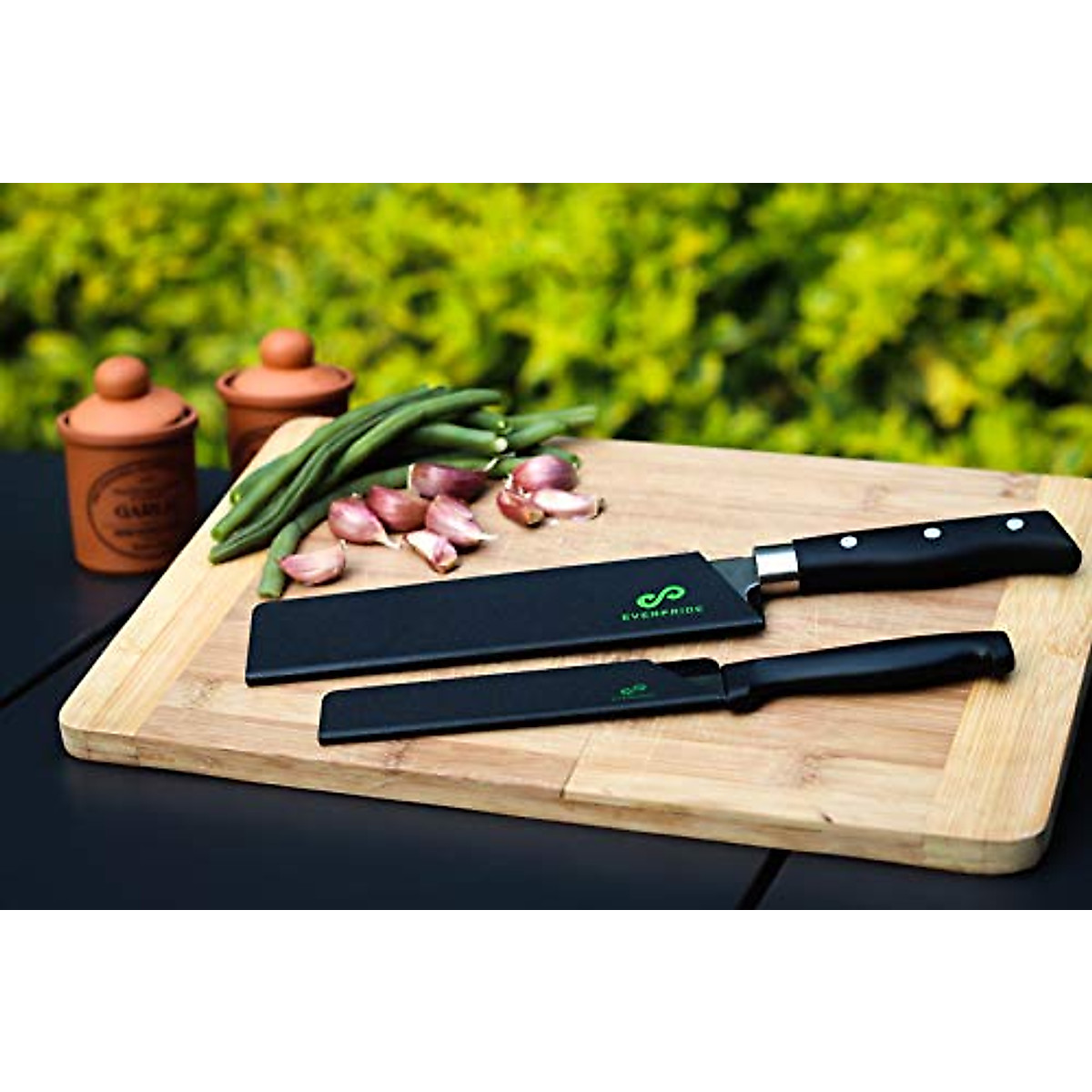 EVERPRIDE 6 Inch & 8 Inch Chef Knife Guard Set (2-Piece Set) Universal Blade Edge Cover Sheaths for Chef and Kitchen Knives – Durable, BPA-Free, Felt Lined, Sturdy ABS Plastic – Knives Not Included