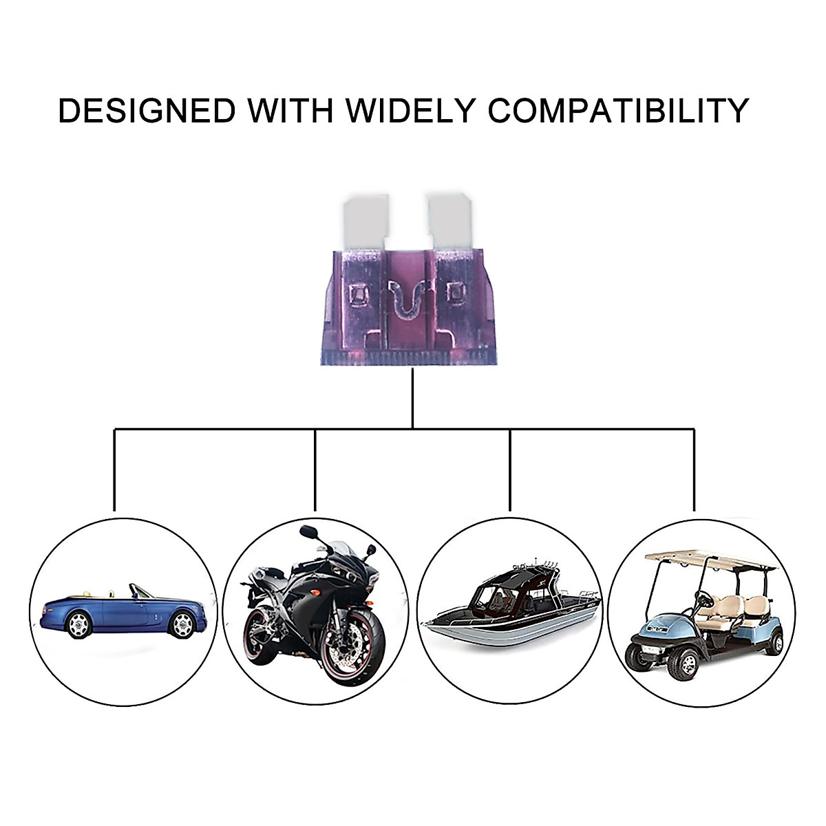 MuHize 10 Gauge Inline Fuse Holder - Heavy Duty 10 AWG Waterproof Add a Circuit Fuse Holder, Standard APR ATO ATC Fuse Holder with 40AMP Standard Fuses(3 Pack)