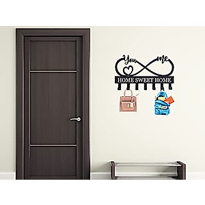 EFCUSTOMFC Personalized Metal Infinity Key Hooks, Key Holder for Wall, Wall Mounted Hooks,Personalized Key Rack for Wall, Metal Key Holder for Wall, Key Wall Holder Personalized