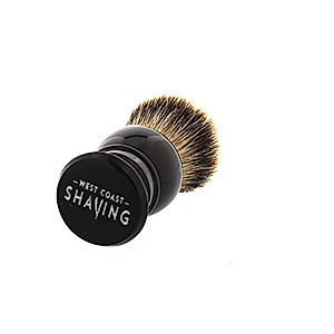West Coast Shaving 100% Silvertip Quality Shaving Brush with Dense Knot. (Black-Lantern)