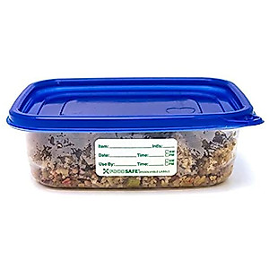 Kinteshun Food Storage Labels,Removale Dissolvable Food Preservation Sticker Label to Glass Plastic Metal Food Containers Jars for Kitchen Restaurant Food Storage Organization(500pcs,2x1")