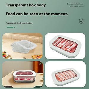 Food Storage Containers, Airtight Refrigerator Bacon Luncheon Meat Containers, Meal Prep Containers for Salami, Cold Cuts, Turkey, Bologna, Deli and Luncheon Meats, BPA Free, 18.6 Ounces (3/4 Layer)