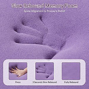 Airdown 3 Inch 5-Zone Gel Infused Memory Foam Mattress Topper Twin Size, CertiPUR-US Certified