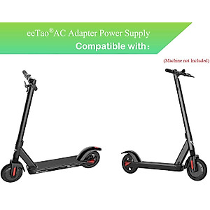 eeTao 42V AC/DC Adapter Charger Compatible with MotoTec City Pro ES200 MT-ES200 MT-City-Pro-36V MTES200 CityPro 36V 8Ah 36VDC Lithium ion Li-ion Battery Pack 42VDC 1.5A 42.0V 2A Power Supply Cord PSU