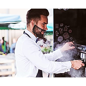 ONLYKXY 50pcs Beard Cover Black Nylon Beard Protector Net Protective Beard Covers for Men Food Service Cooking Cleaning Construction Home Kitchen Facial Hair Guards Beard Net