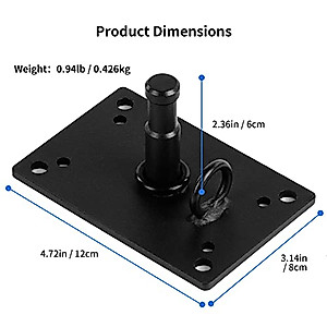 Youngerfoto Wall Mount Plate Pin 5/8 Stud, 2.36 inch Studio Camera Ceiling Mount for Video Light, Strobe Light, Studio Photography