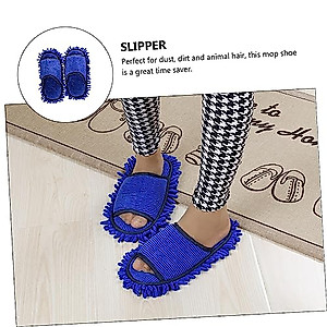 DOITOOL 1 Pair Lazy slippers Cleaning Slippers Dusting Slippers Mop Slipper Chenille Floor Cleaning Slipper House Dust Cleaning Tool floor cleaner mop home slippers floor mops indoor soles