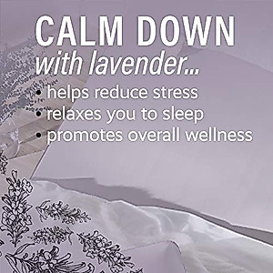 Comfort Revolution Aromatherapy 3” Lavender Essential Oil-Infused Memory Foam Mattress Topper-King, Purple