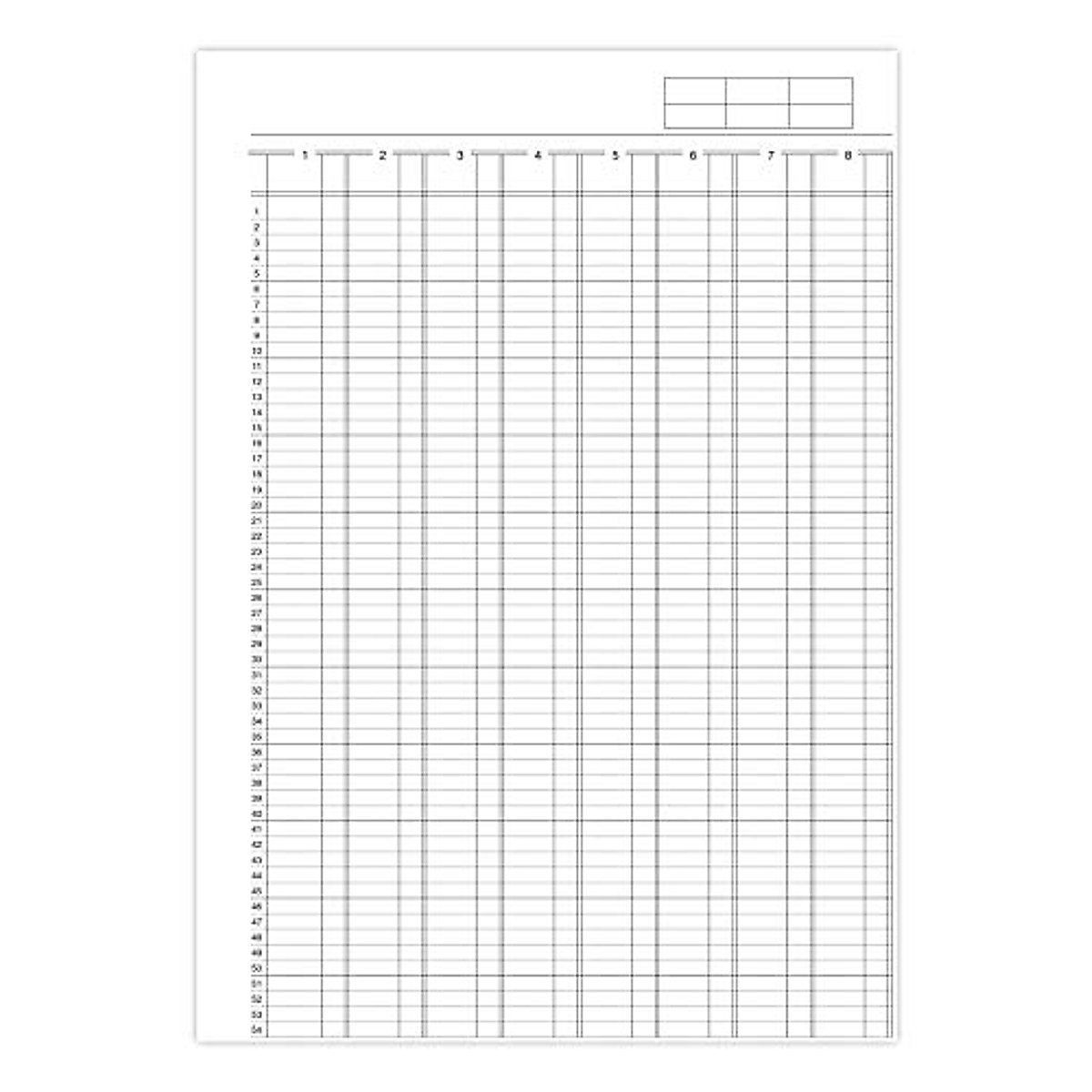 Silvine A4 Book Keeping Analysis Pad, 80 Pages Printed 'Analysis' 8 Columns - Ref A4A8,Grey