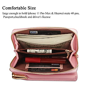 Small Crossbody Bags for Women Shoulder Handbags Clutch Mini Phone Purse Wallet with Adjustable Strap RFID Card Slots(Black)