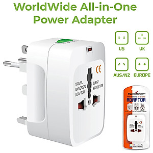 Worldwide Power Adapter Works for Panasonic LUMIX DMC-LX1 is Universal for 90% of Travel Between US/EU/CN/AUS/NZ/UK Type