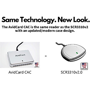 AvidCard CAC USB-C Smart Card Reader (SCR3310v2.0 Version)