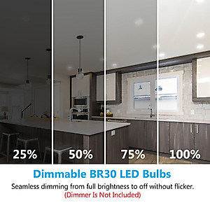 dalattin 12 Pack BR30 LED Bulbs 65W Equivalent, Dimmable Indoor Flood Lights 5000K Daylight White, 9W, 800 Lumens, E26 Base, LED Recessed Light Bulb for Living Room, Bedroom, Bathroom, Kitchen