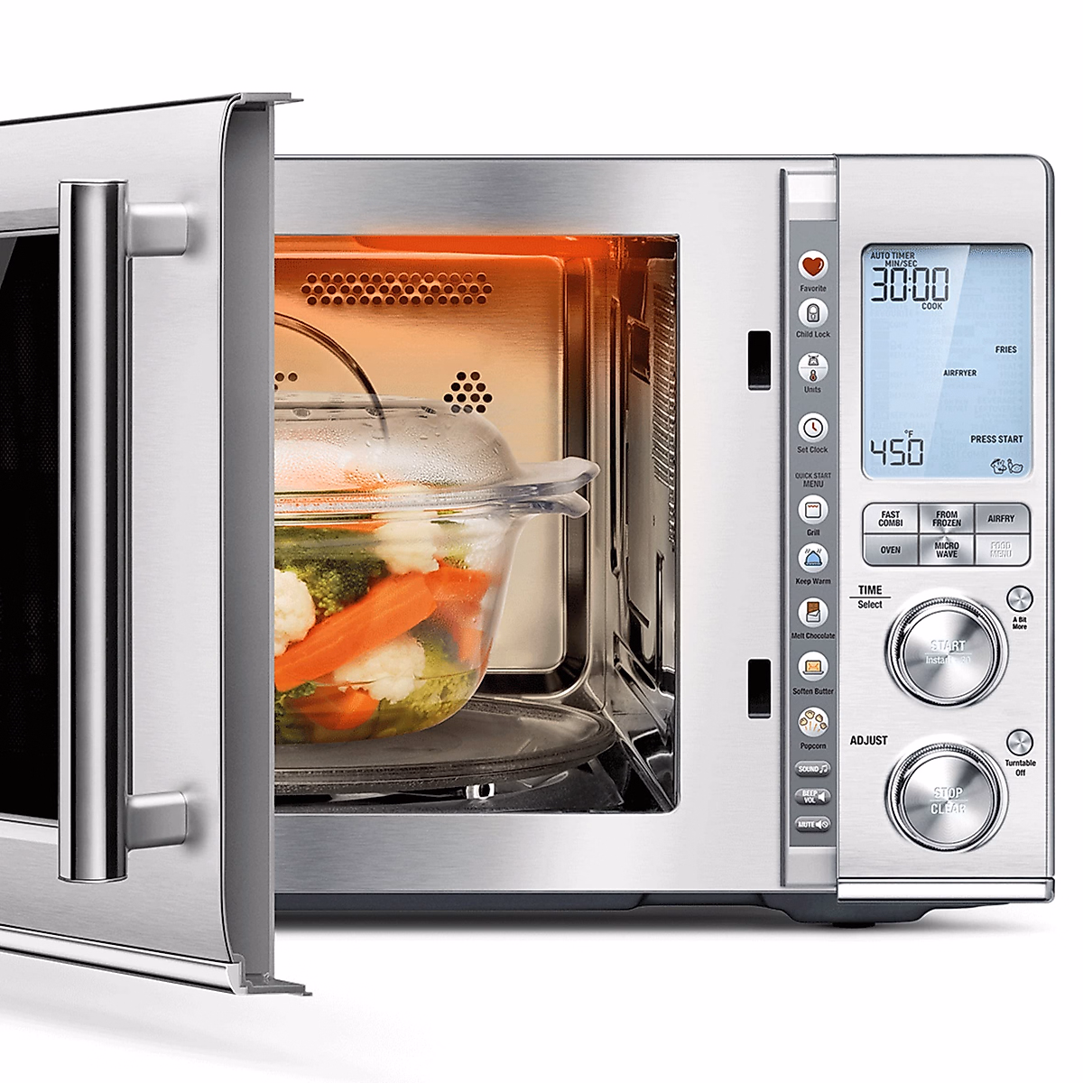 Breville BMO870BSS1BUC1 Combi Wave 3 in 1, Brushed Stainless Steel (Renewed)