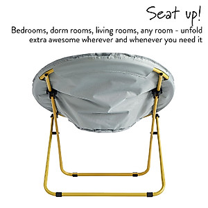 Urban Lifestyle Velvet Channel Stitch Saucer Chair, Grey