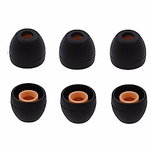 JNSA Hybrid Silicone Earbuds Ear Buds Ear Tips Ear Caps for Sony XBA, MDR and DR Series in-Ear Earphone Headsets 3 Pairs, Hybrid Eartips for Sony, 3 Pairs, Small Size