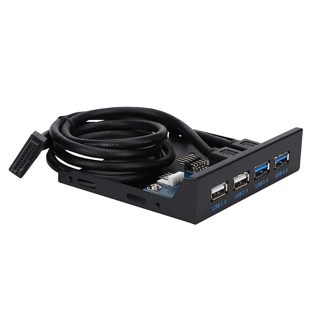 Sturdy Good Performance 2 Port Floppy Drive Front Panel, Durable Front Panel Floppy Drive, for 3.5-Inch Floppy Drive Plugging and Unplugging External Devices