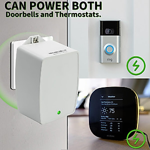 24V 40VA Plug-in Transformer,Doorbell AC Power Supply Adapter with PTC Fuse - Ring Doorbell and Thermostat, Compatible with Nest, Ecobee, Sensi, Honeywell - UL Listed (by CENTROPOWER)
