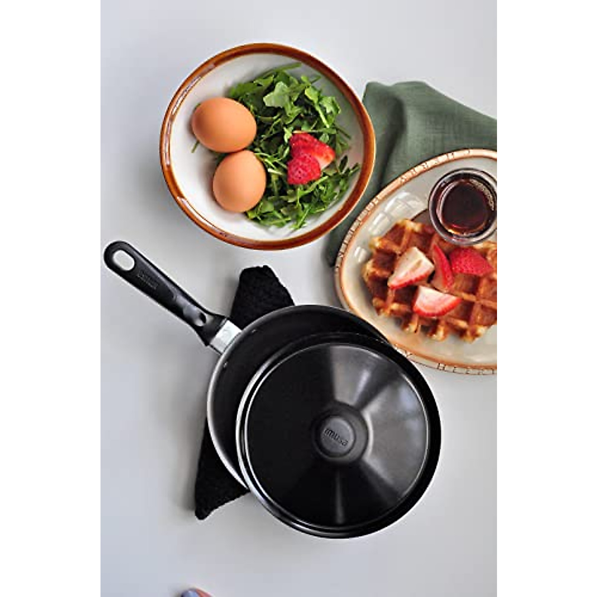 Imusa Casserole with Lid and Handle, STD, Black, Red or Blue