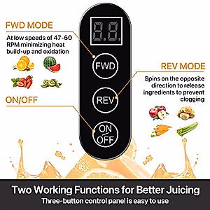 SIFENE Vertical Cold Press Juicer, Slow Masticating Juicer Machine, Juice Maker Extractor with 3.2" Big Mouth for Whole Fruits and Vegetables, Easy to Clean