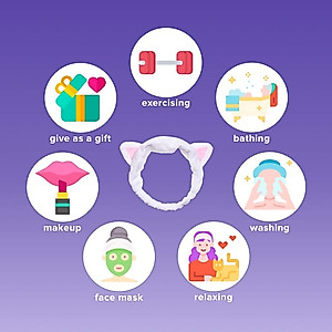 I DEW CARE White Cat Headband + Pawfect Face Scrubber Bundle