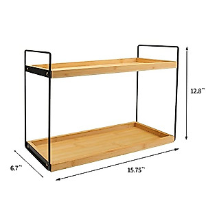 NEZUIBAN Bathroom Counter Organizer,2-Tier Counter Skincare Shelf,Multi-Functional Tray for Bathroom Countertop,Vanity and Kitchen(15.75''L x 6.7''W x 12.8''H)