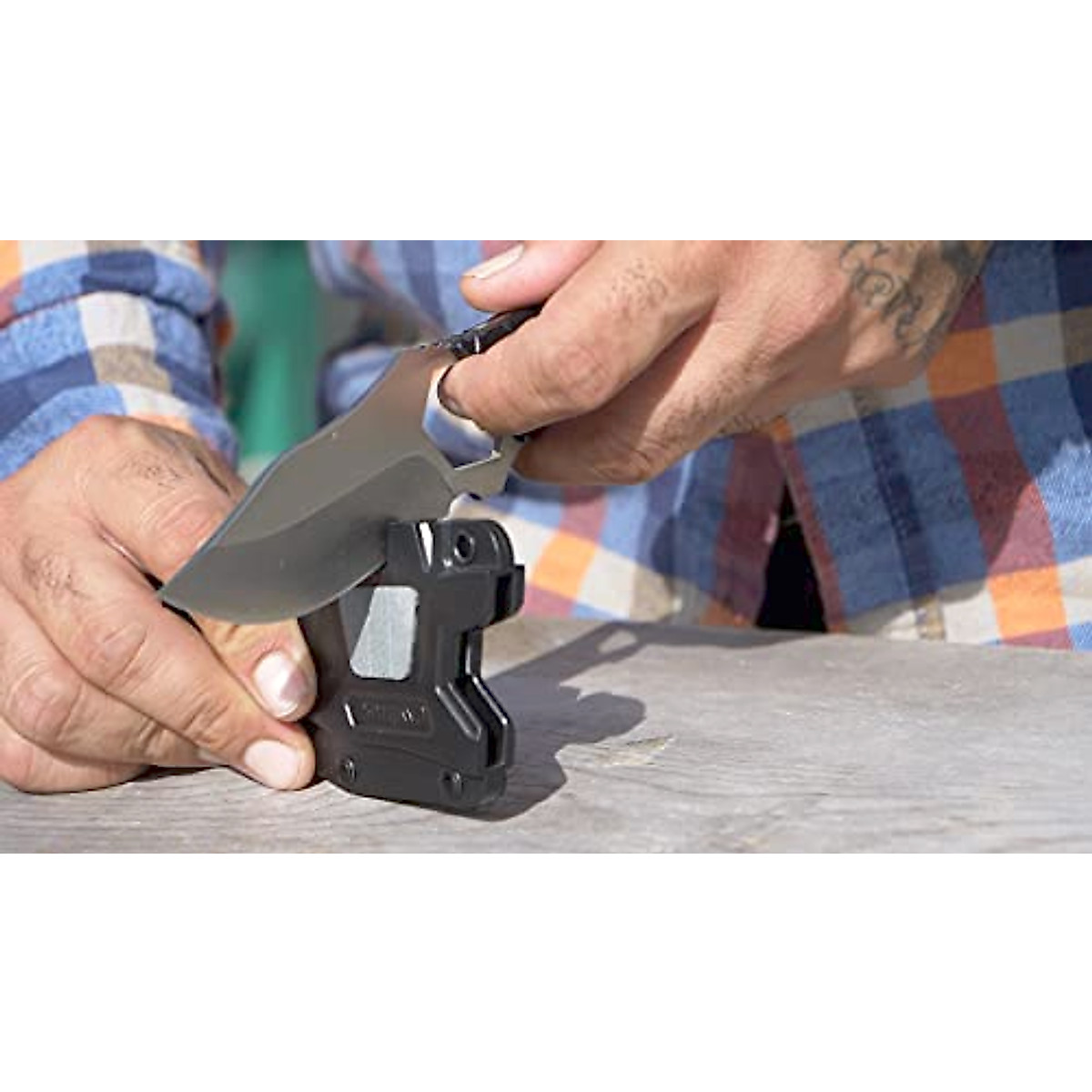 CAMILLUS Comb 7.25" Clip Point Blade Durable Corrosion-Resistant 420 Stainless Steel Outdoor Survival Hunting Fishing Camping Fixed Blade Knife, Molded Sheath with 4 Additional Functions Included