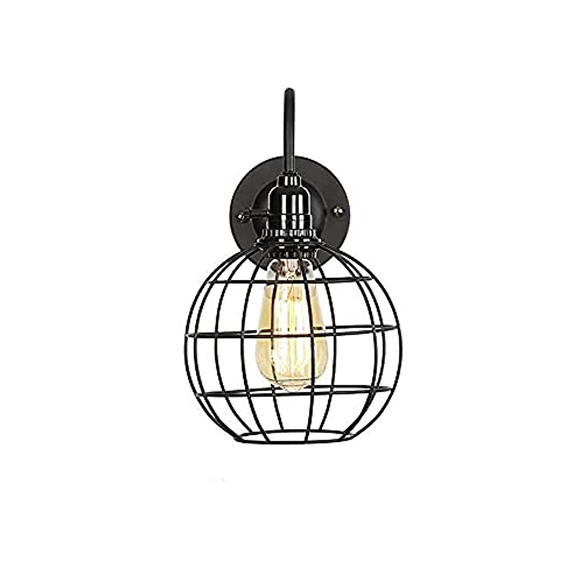 ACLBLK American Style Retro Wall Lamp Iron Art Lamp Home Decoration Wall Lamp Black E27 Balcony Garden Patio Villa Outdoor Light Lighting Fixtures Creative External Waterproof Wall Sconce