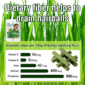 Hkpetie 30g Cat Grass Teething Stick, Delicious Cat Treat Snack Edible Cat Chew Toy for Teeth Cleaning and Hairball Removal in Cats