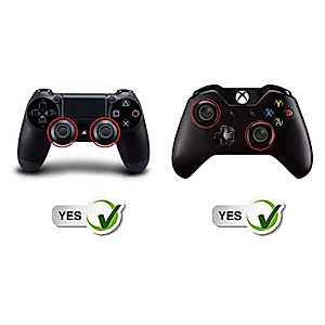 3D Aluminum Thumbsticks Analog Stick for PlayStation Dualshock 4 PS4 Pro Slim Controller Metal Joystick Cap for Xbox ONE Dualshock 4 Controller (Siliver)