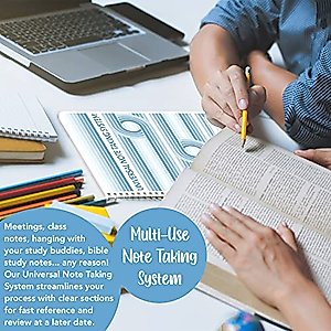 BookFactory Universal Note Taking System (Cornell Notes) / NoteTaking Notebook - 120 Pages, 8 1/2" x 11" - Wire-O (LOG-120-7CW-A(Universal-Note))
