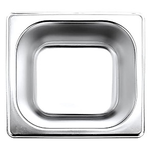 JAPCHET 8 PCS 1/6 Size 2-1/2 Inch Deep Steam Pan, Steam Table Chafer Pan, Stainless Steel Hotel Pan Food Pan for Buffet, Restaurants, Catering
