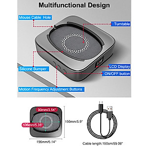 Meatanty Mouse Mover Undetectable, Super-Silent Mouse Jiggler Device Move Randomly, Automatic Wiggler Shaker Giggler, Adjustable Interval Timer, Keep Computer Laptop Active for Office Home Remote Work