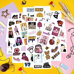 BulbaCraft Pop Singer Stickers - 110pcs R&B Singer Stickers for Teens & Laptops