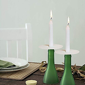 200 Church Candles with Drip Protectors - No Smoke Vigil Candles, Memorial Candles, Congregational Candles, Christmas Eve Candles, Shabbat Candles - Unscented White Candles 5" H X 1/2" D