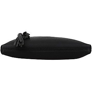 B BRENTANO Vegan Multi-Zipper Crossbody Handbag Purse with Tassel Accents (Black 1)