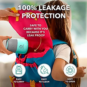 ENERGIFY Vacuum Insulated Food Jar. 17oz Thermos Includes Folding Spoon and Cup. Hot & Cold Drinks, Lunch Container For Kids and Adults. Made of Premium BPA-Free Stainless Steel, Leak Proof, Blue