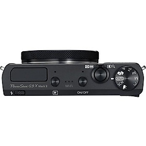 Canon PowerShot G9 X Mark II Digital Camera (Black) (1717C001) + 64GB Memory Card + Card Reader + Deluxe Soft Bag + Flex Tripod + Hand Strap + Memory Wallet + Cleaning Kit (Renewed)