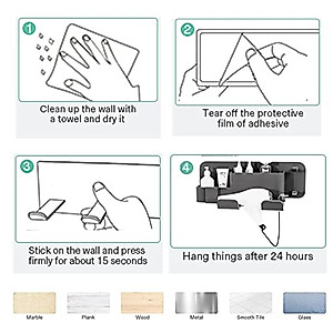 Hollyfly Hair Dryer Holder Wall Mounted, Self-Adhesive Blow Dryer Holder for Dyson, Multi-Functional Hair Dryer Rack, Removable Hair Care Accessories Tool Organizer for Bathroom Salon, Morden Black