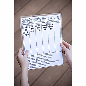 3 Yard Farkle Score Cards. Laminated Score Cards with Rules on The Back, Yarkle, Yard Games, Outdoor Games, Outdoor Events. Reusable Score Cards. Size- 8.5" x 11"