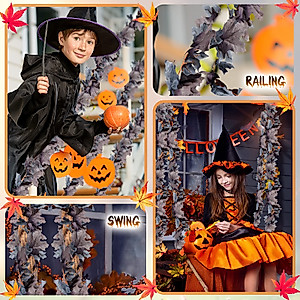 3 Pieces Maple Leaves Fall Garland 5.9 Feet Artificial Fall Leaf Garland Decorative Hanging Vines for Home Garden Party Wedding Thanksgiving Christmas Ornament