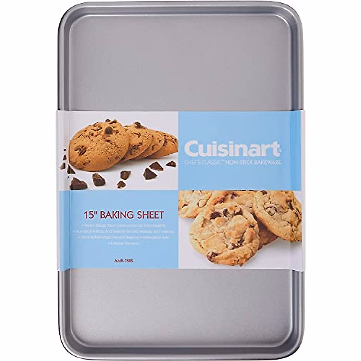 Cuisinart AMB-15BS 15-Inch Chef's Classic Nonstick Bakeware Baking Sheet, Silver