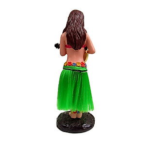 Franchise Figurine Hawaiian Hula Girl Dashboard Doll with Ukulele Bobbleheads for Car Dashboard Collection Figurines Gifts for Home Decoration Doll Dashboard Hula Girl 6" Valentines Gift