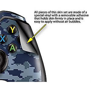 WraptorCamo Digital Camo Navy - Holiday Bundle WraptorSkinz Decal Style Vinyl Skin Wrap compatible with XBOX One Original Console, Kinect and 2 Controllers (GAMING SYSTEM NOT INCLUDED)