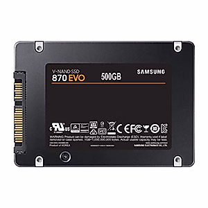 SAMSUNG 870 EVO SATA SSD 500GB 2.5” Internal Solid State Drive, Upgrade PC or Laptop Memory and Storage for IT Pros, Creators, Everyday Users, MZ-77E500B/AM