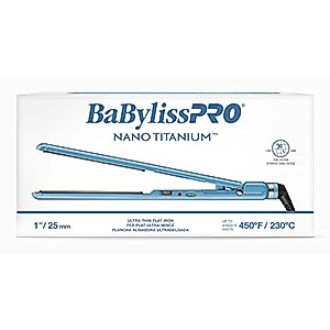 BabylissPRO Nano Titanium 1" Titanium-Plated Ultra-Thin Straightening