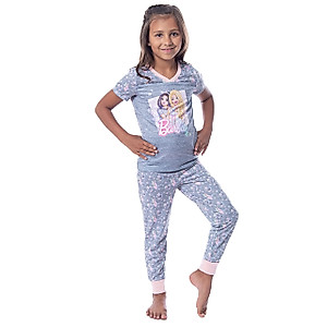 INTIMO Barbie Girls' Unicorn Barbie Skipper Shirt And Pants Jogger Pajama Set (4/5)